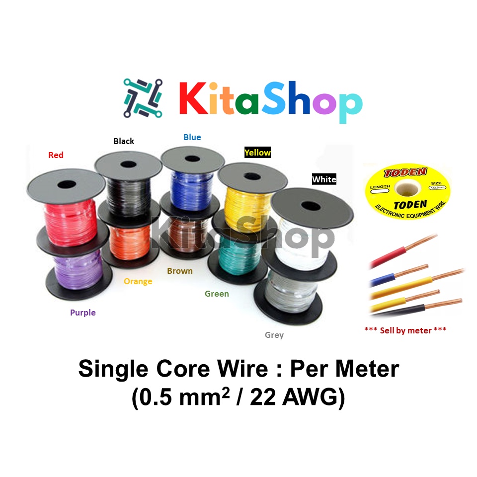 Single Core Wire 0.5 mm (per meter) | Shopee Malaysia