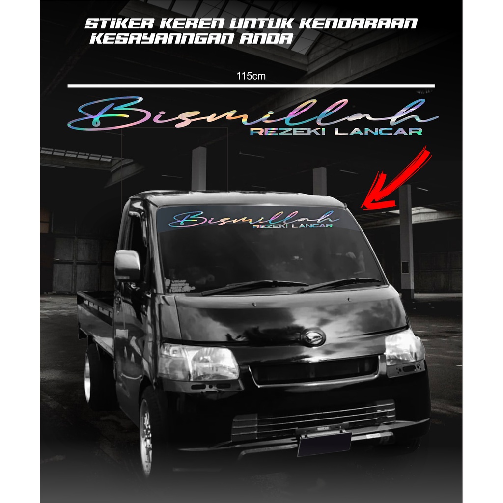 Bismillah Pick Up Sticker/Bismillah Glass Sticker/Truck Windshield ...