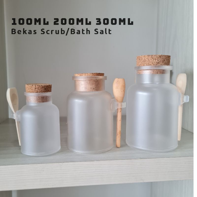 (READY STOCK MALAYSIA) 100ml 200ml 300ml Scrub Bottle Botol Skrub Bath ...