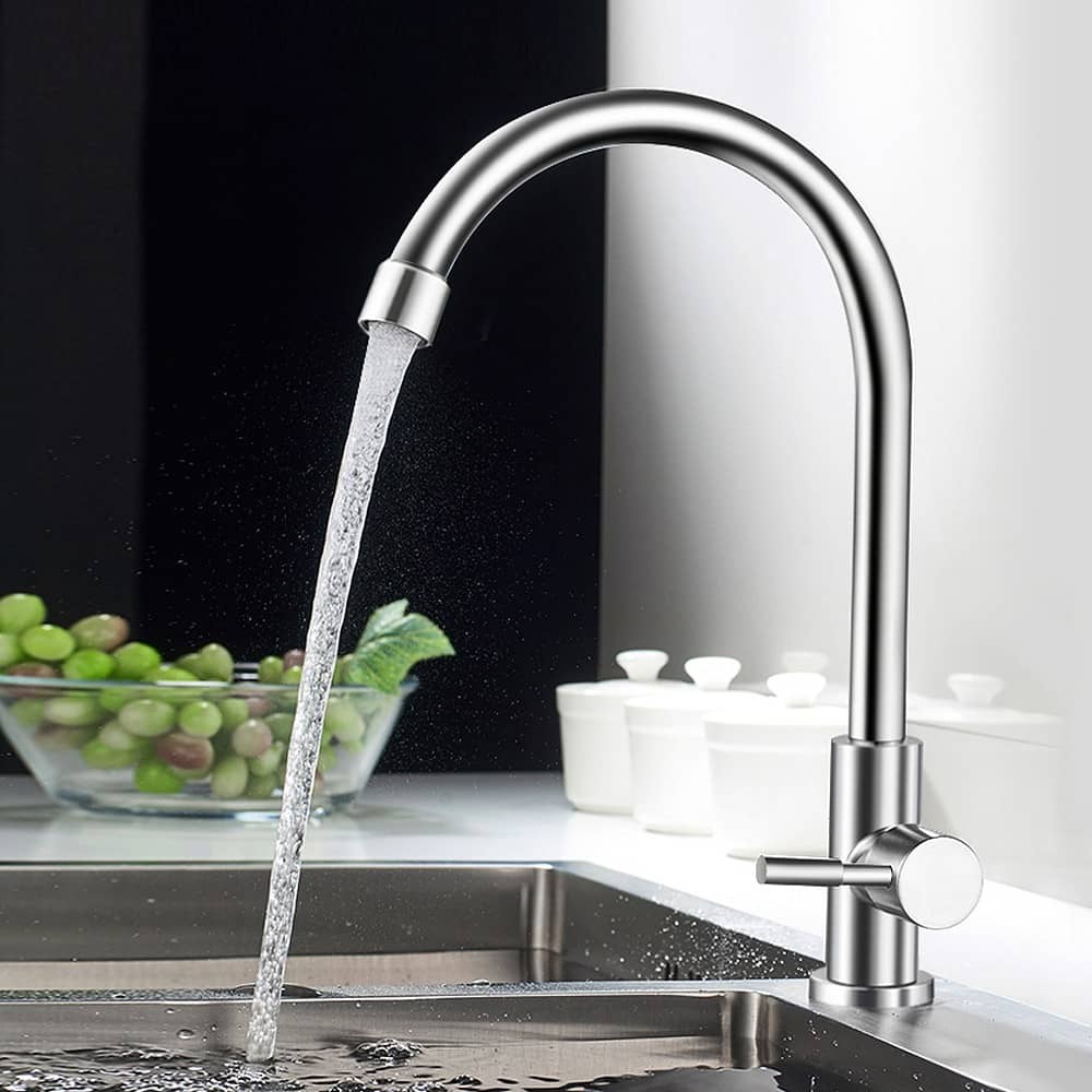 [ SUS304 ] Stainless Steel Kitchen Faucet Basin Tap / Wall Mount sink ...