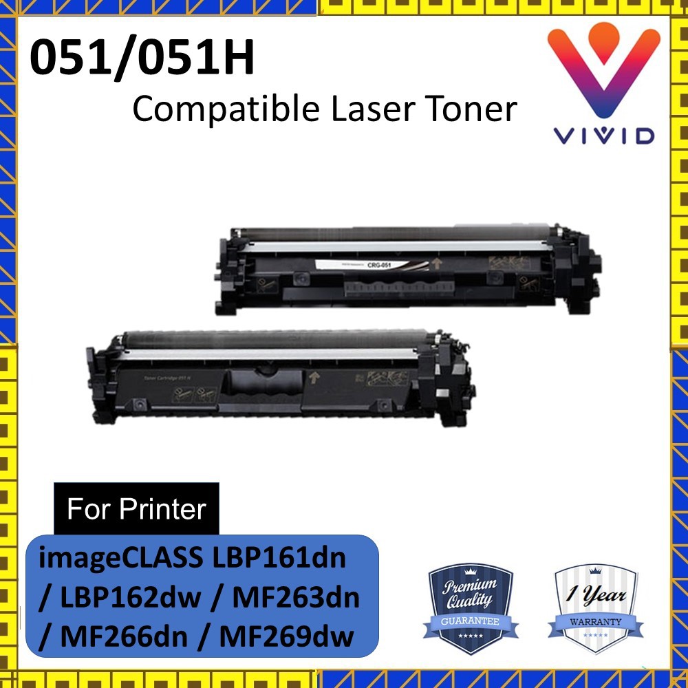 Canon 051H 051 CRG Cartridge Compatible Toner LBP161dn LBP161 LBP162dw ...