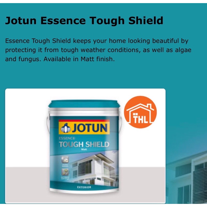 Jotun Tough Shield 1L # Exterior Wall # Acrylic Paint # Tahan Hujan ...