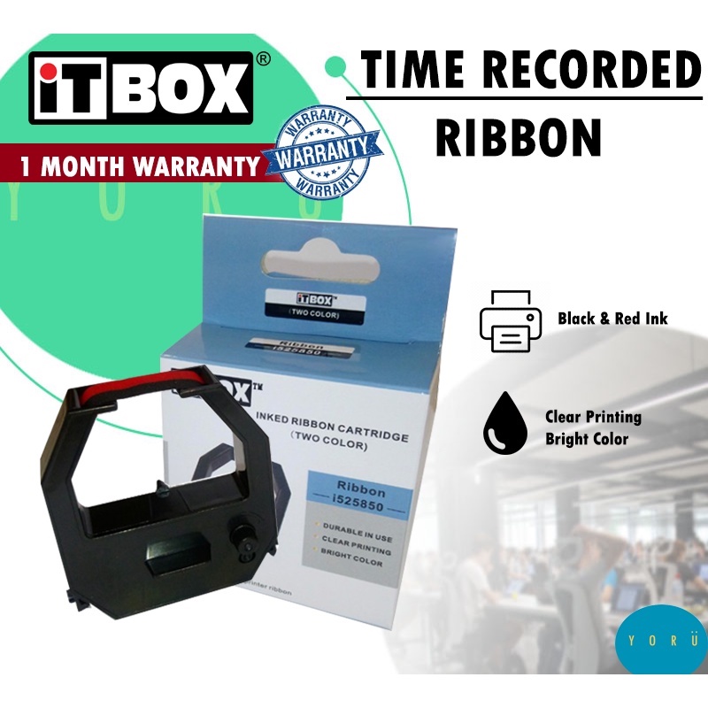 iTBOX Time Recorder Ribbon i525850 Cartridges Punch Card Ribbon Time ...