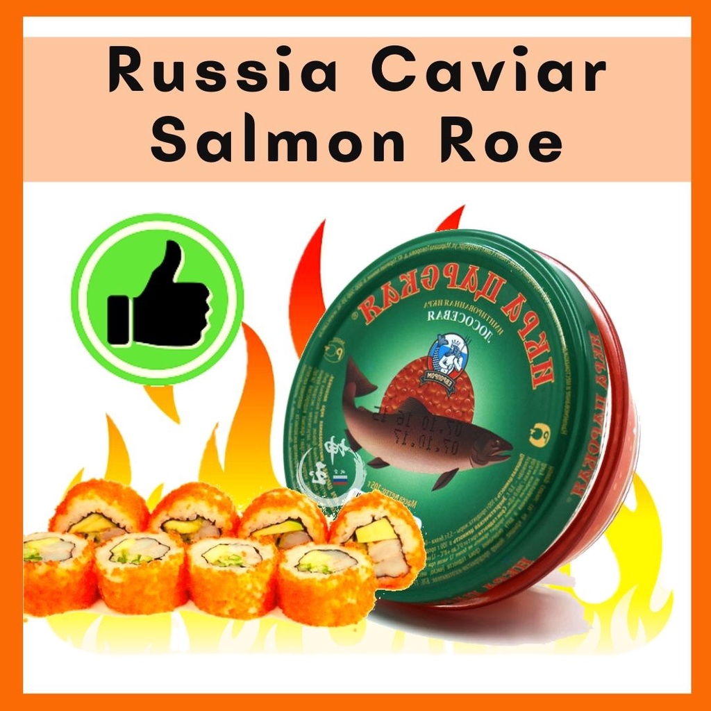 Russian Caviar Salmon roe 鱼子酱 105g | Shopee Malaysia