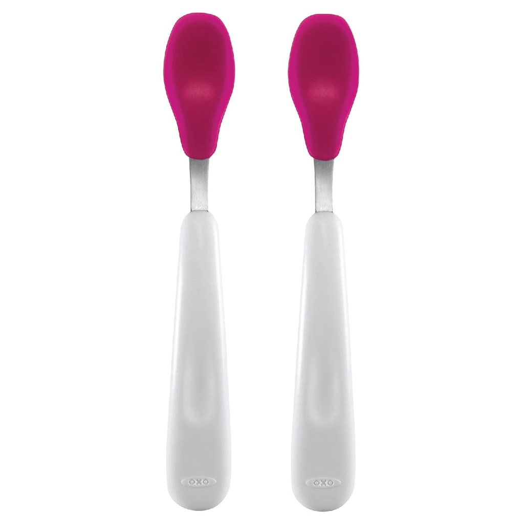 OXO Tot Feeding Spoon Set -Pink | Shopee Malaysia