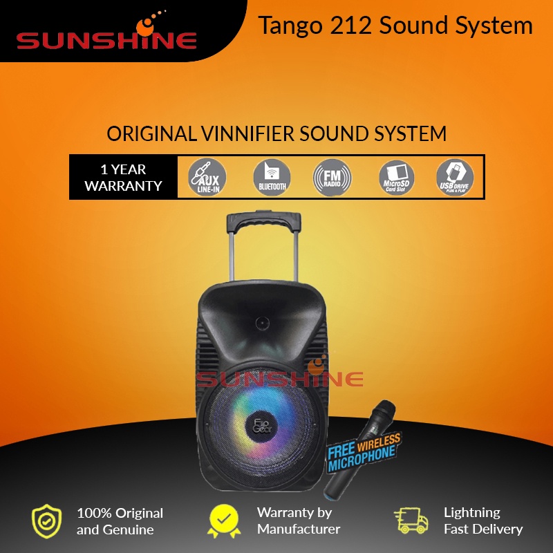 Vinnfier FlipGear Tango 212 WM TWS Wireless Portable Trolley Bluetooth Speaker with Karaoke ...
