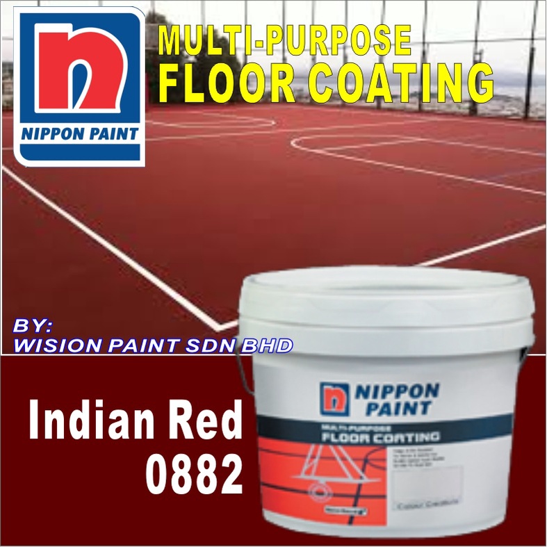 INDIAN RED 0882 ( 5L ) NIPPON PAINT MULTI-PURPOSE FLOOR COATING ...