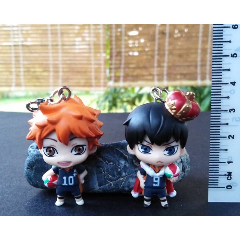 Super Cute Genuine Haikyuu!! Mini Keychain Figures -Hinata & Kageyama ...