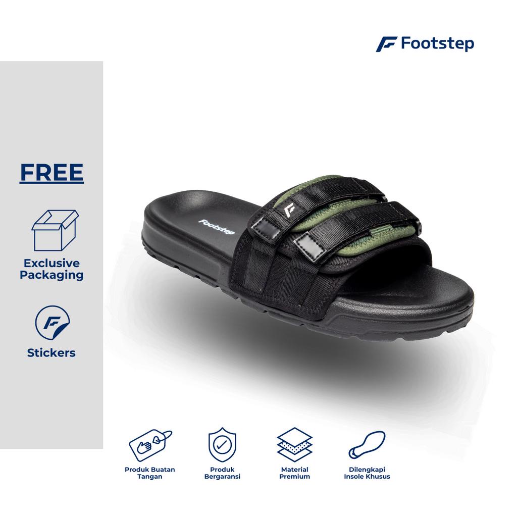 Footstep Footwear Men's Slide Maxi Black Army Sandals Original Sandals ...