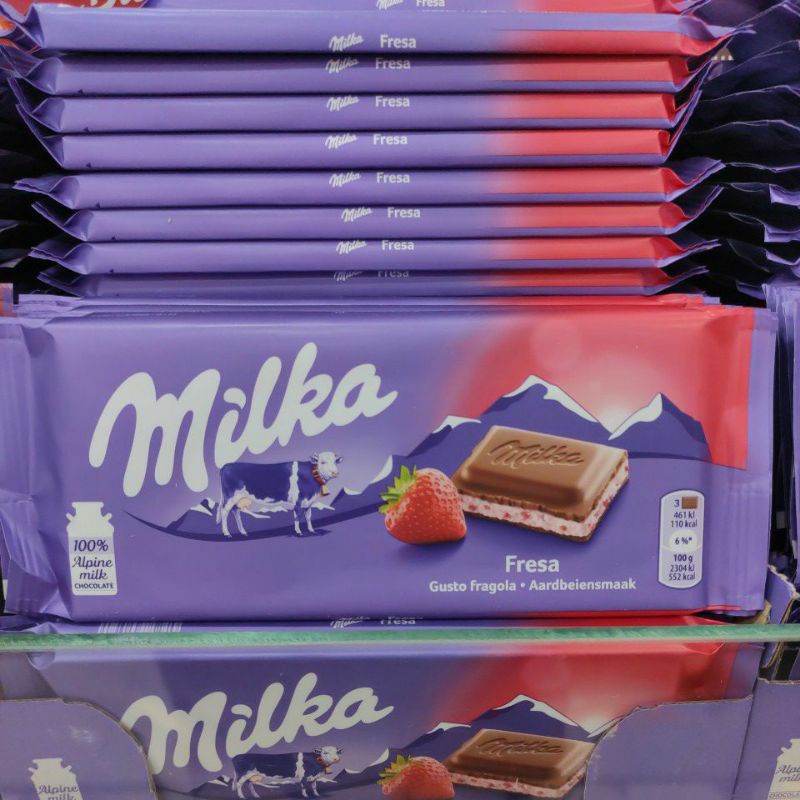 MILKA Chocolate Bar 100g Strawberry | Shopee Malaysia