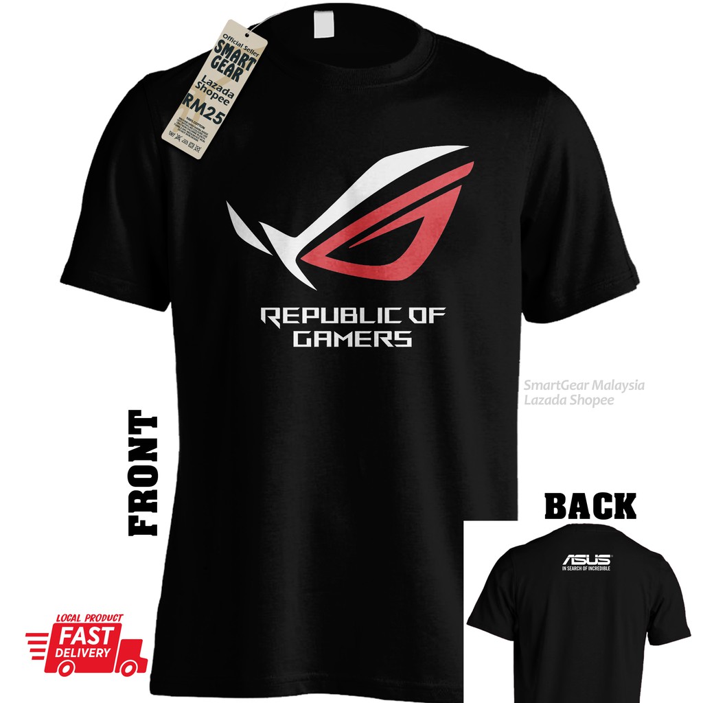Asus ROG Republic Of Gamers Tshirt cotton Laptop PC Android Phone ...