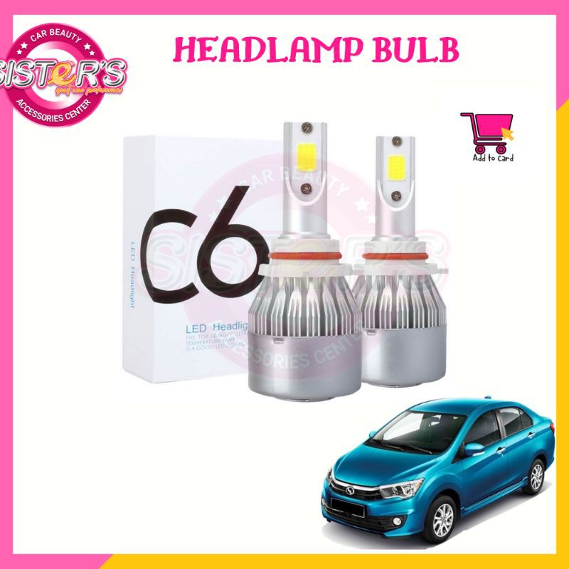Car C6 Headlight LED Perodua Bezza H11 Fog Light Bulb Fog Lamp 2pcs ...
