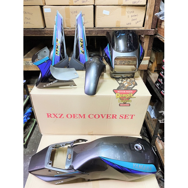 REMPIT RXZ OEM Original 100% Cover Set + Tangki (Sticker Siap Tanam ...