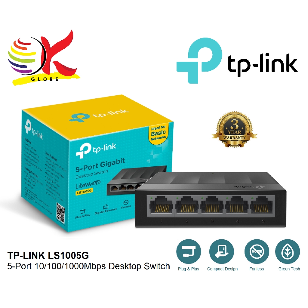 TP-LINK LS1005G 5-PORT / LS1008G 8-PORT 10/100/1000MBPS DESKTOP LAN ...