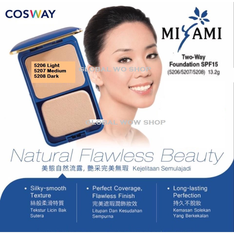 Original Cosway Miyami Two Way Foundation (Light / Medium / Dark ...