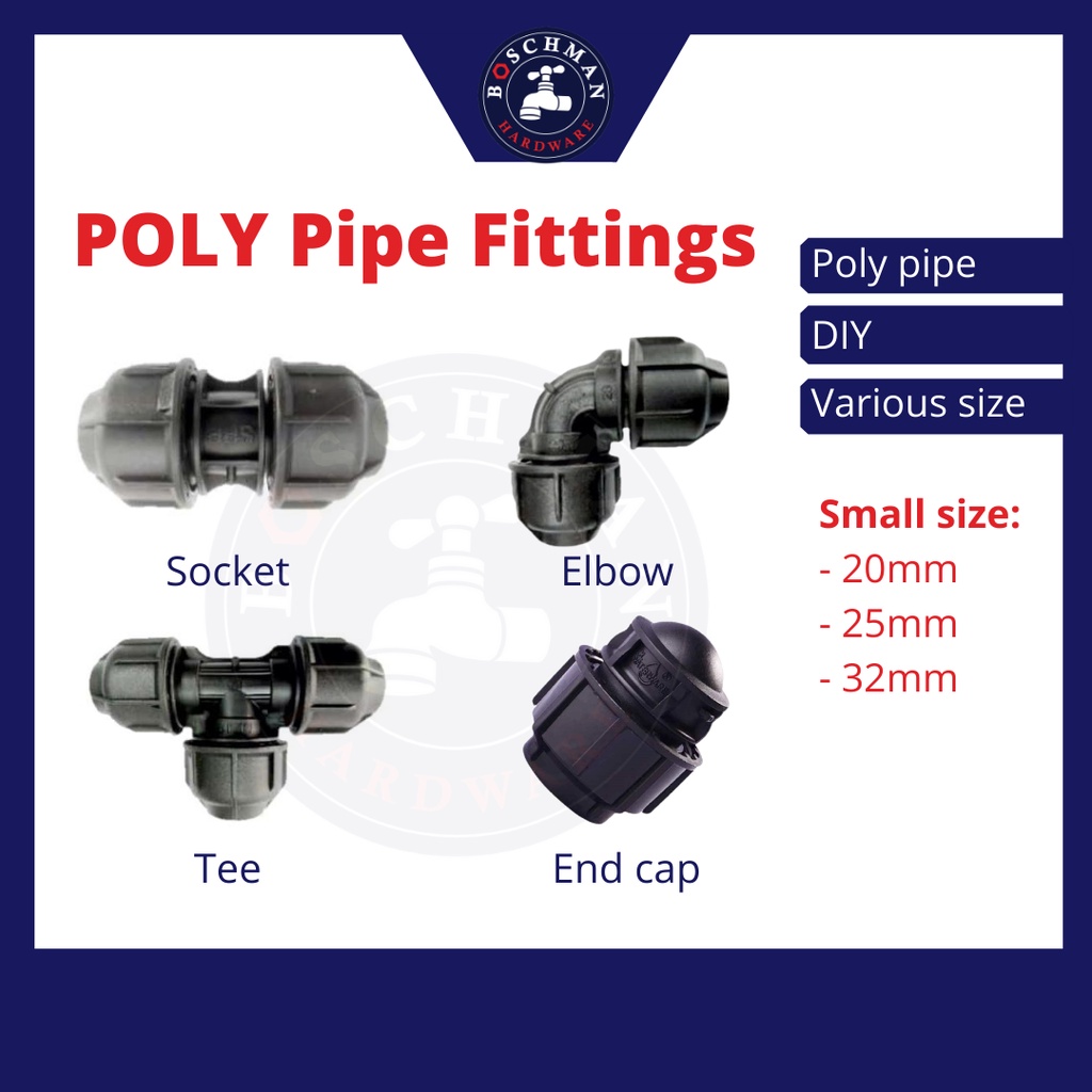Poly Pipe Fittings Poly Paip Penyambung Water Pipe Joint Poly Fittings ...