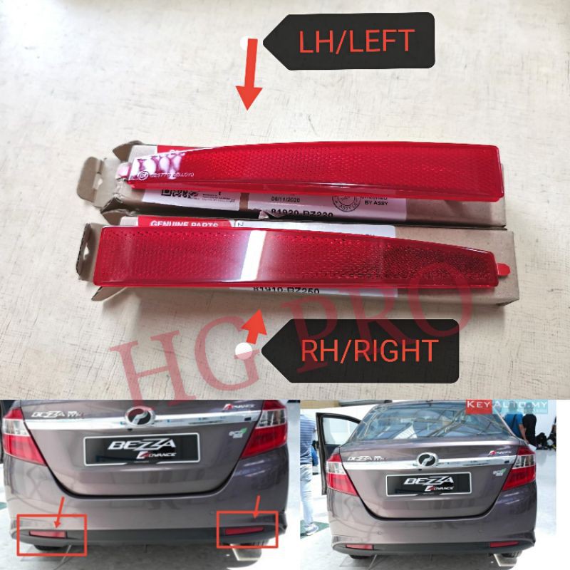 ORIGINAL PERODUA BEZZA REAR BUMPER REFLECTOR RH/LH | Shopee Malaysia