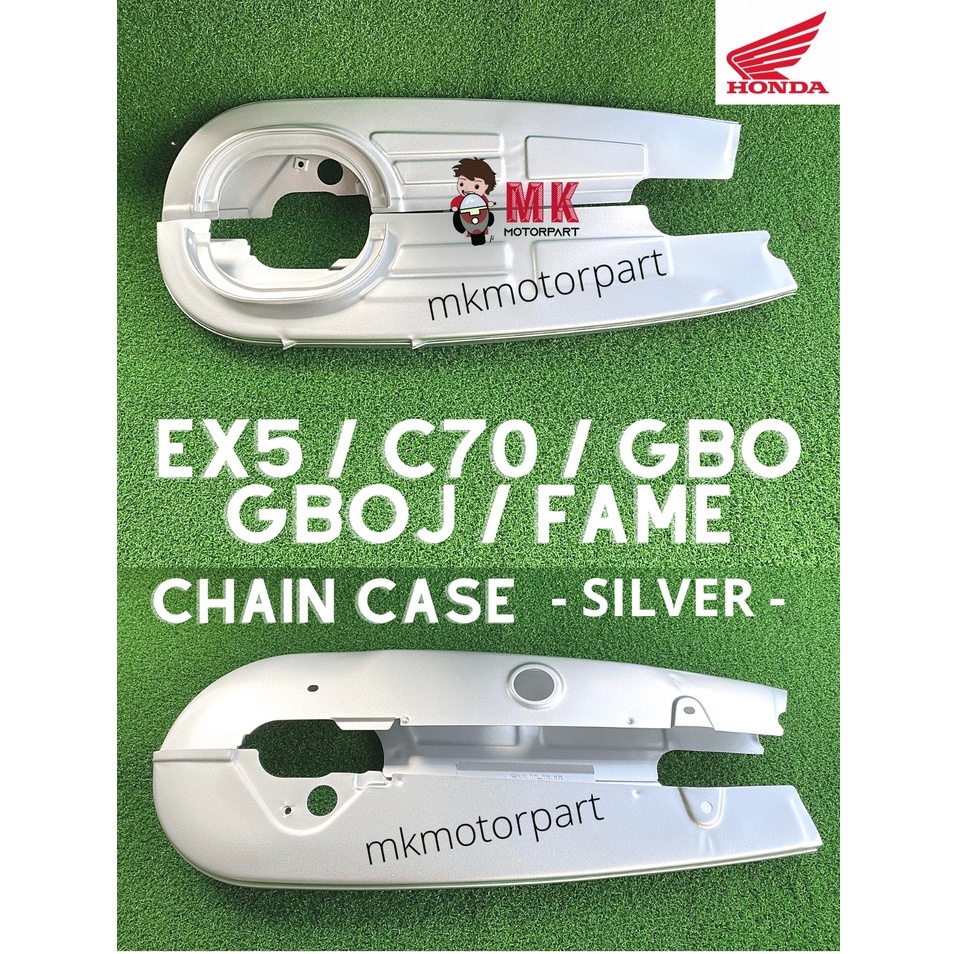 ( SILVER ) Honda Ex5 Hi Power / C70 / GBO , GBOJ / FAME CHAIN CASE Cover , Kotak Peti Rantai ...