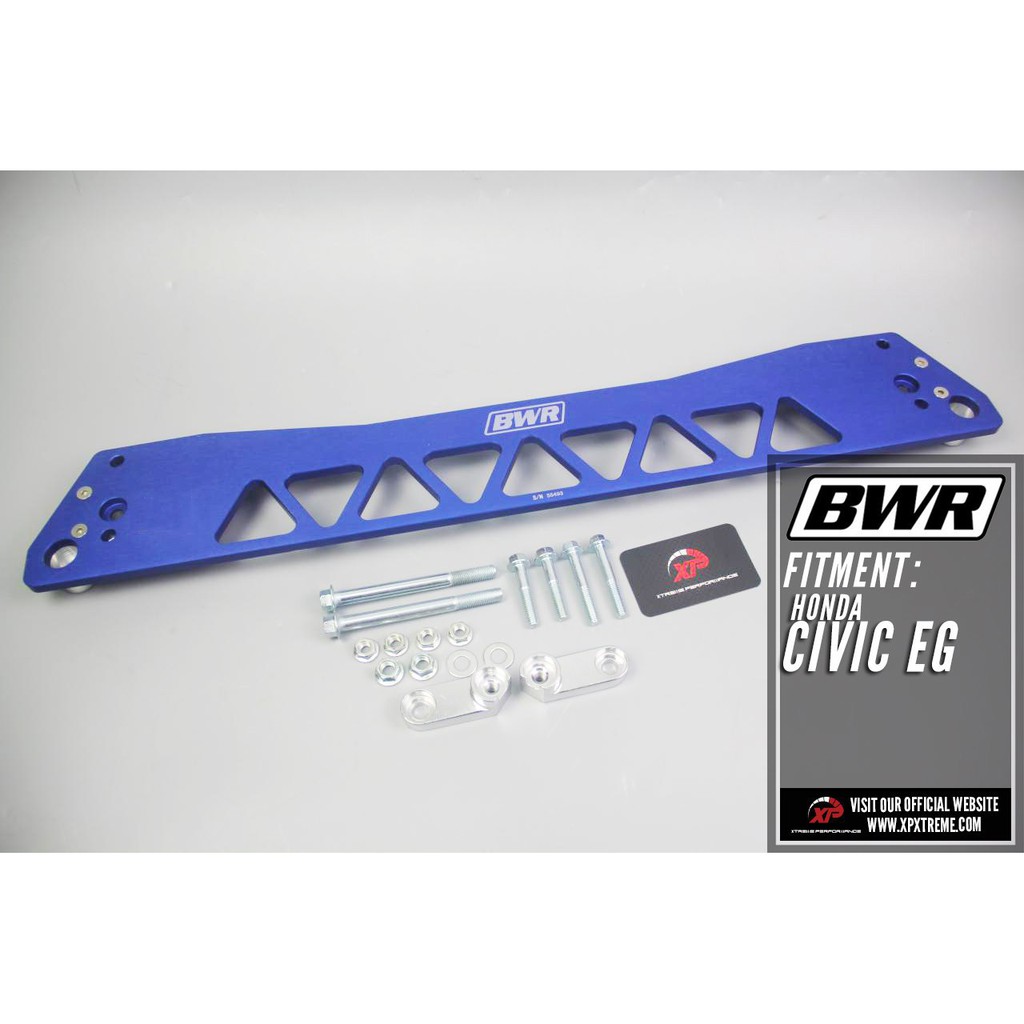 REAR SUBFRAME BRACE POLISH BLACK WORKS RACING HONDA CIVIC EG BLUE ...