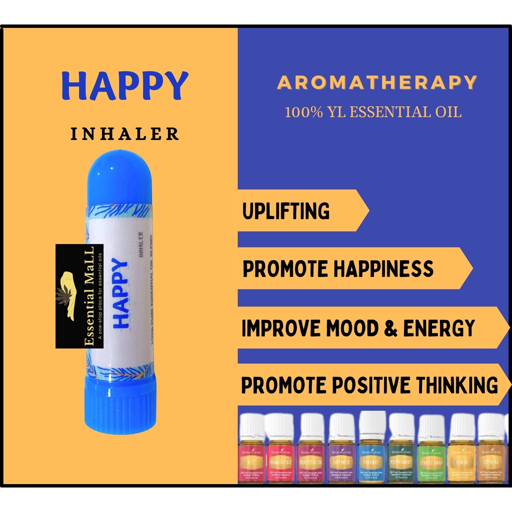 Happy essential oil inhaler –Refresh Mind Support Emotional balance ...