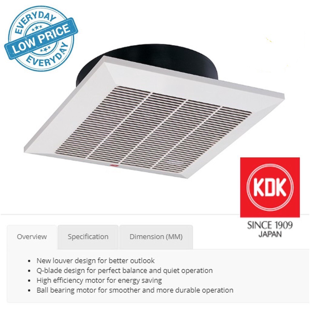 Kdk Ceiling Mounted Propeller Exhaust Fan | Shelly Lighting