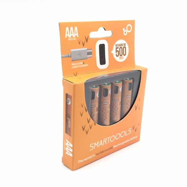 Smartoools micro usb rechargeable battery AAA 450 mah ( 1 pack 4pcs ...
