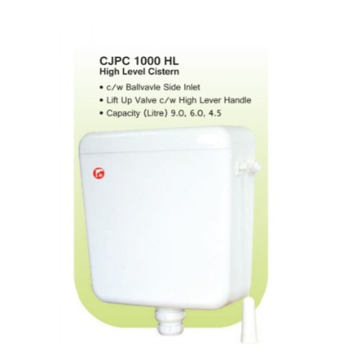 0002 1 Set Fish Brand CISTERN PLASTIC TOILET TANK WHITE / Tanki Air ...