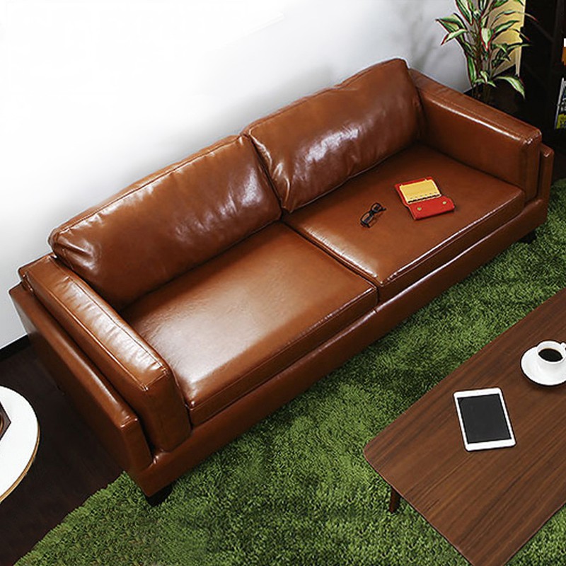 Nordic Japanese classic leather art sofa simple modern single double ...