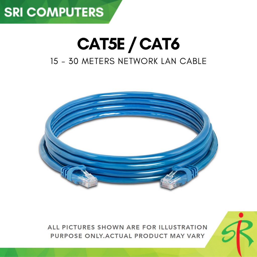 CAT5E / CAT6 Network LAN Cable (15 - 50 Meter) | Shopee Malaysia
