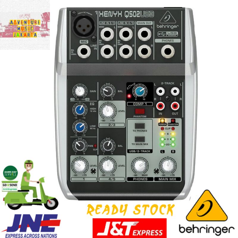 Behringer XENYX Q502USB Mixer Behringer Q502 USB with XENYX Mic PreAmp ...