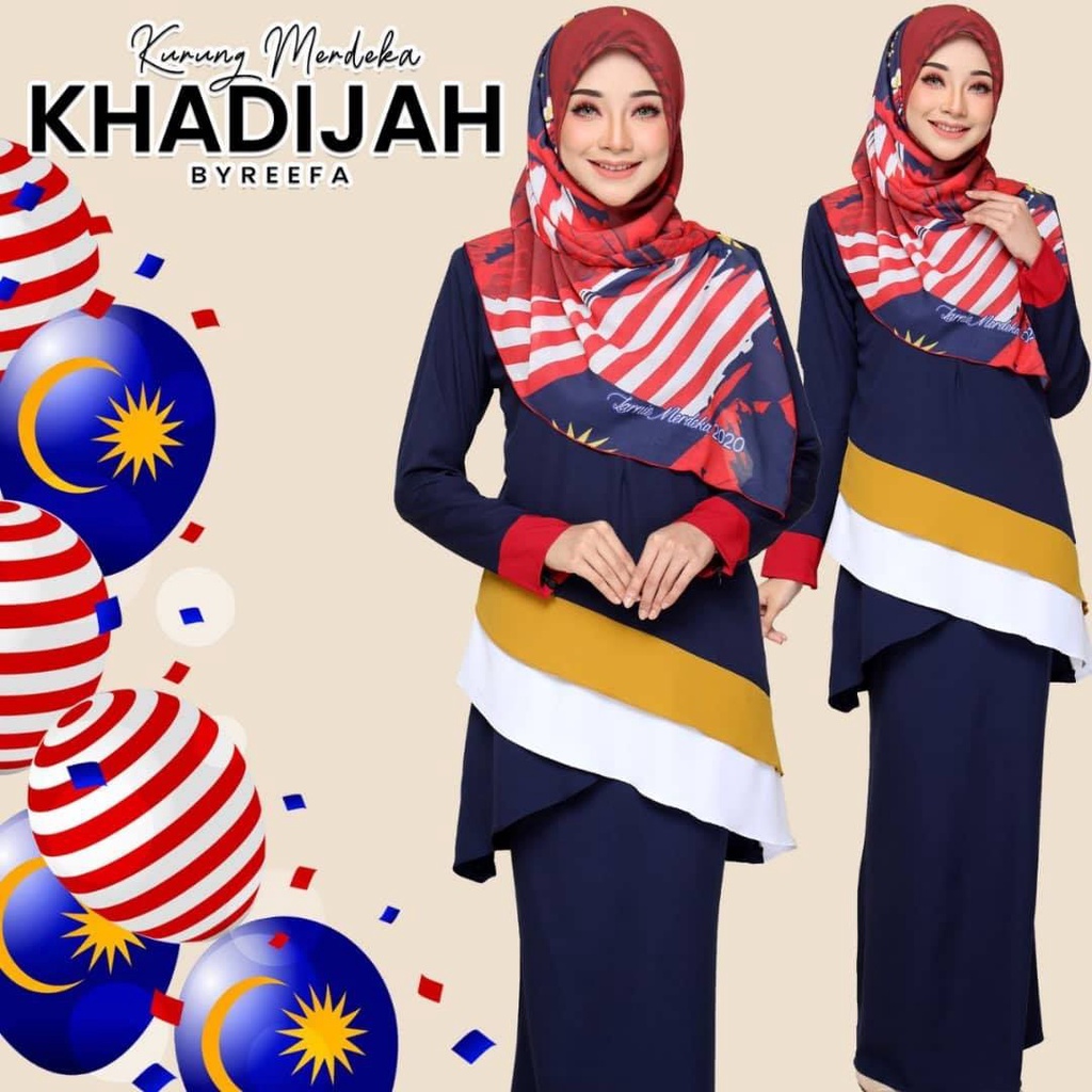 KURUNG MERDEKA|KURUNG KHADIJAH BYREEFA MERDEKA VERSION| KURUNG MERDEKA ...