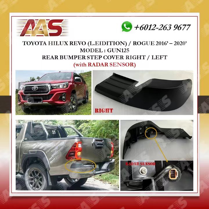 TOYOTA HILUX REVO (L.EDITION) / ROGUE 2016'-2020' GUN125 REAR BUMPER STEP COVER RIGHT / LEFT ...