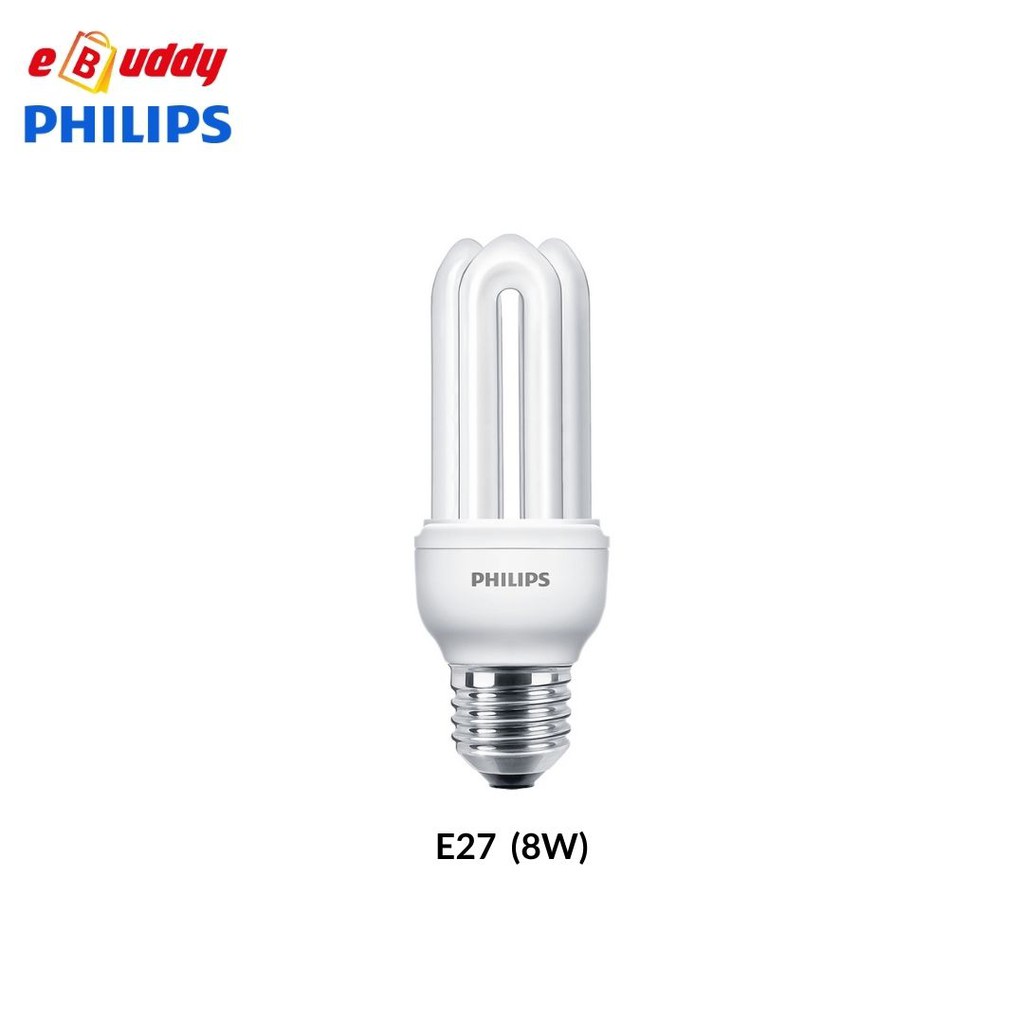 PHILIPS E27 Genie Energy Saver Bulb 8W 11W 14W ( 2700K Warm White / 6500K Daylight ) | Shopee ...