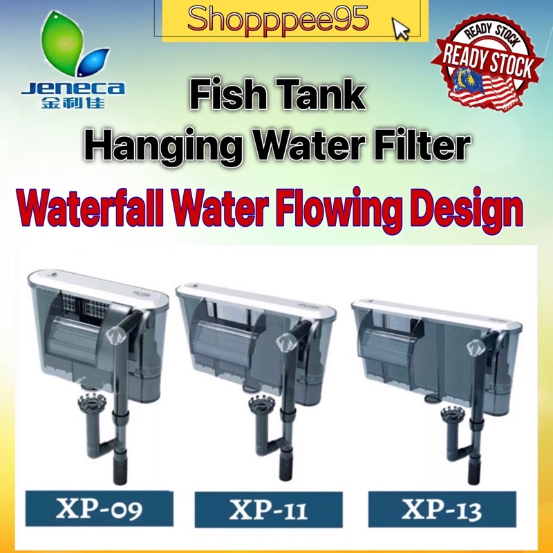 🇲🇾Jeneca Aquarium Hanging Water Filter With Oil Skimmer Pump Air ...