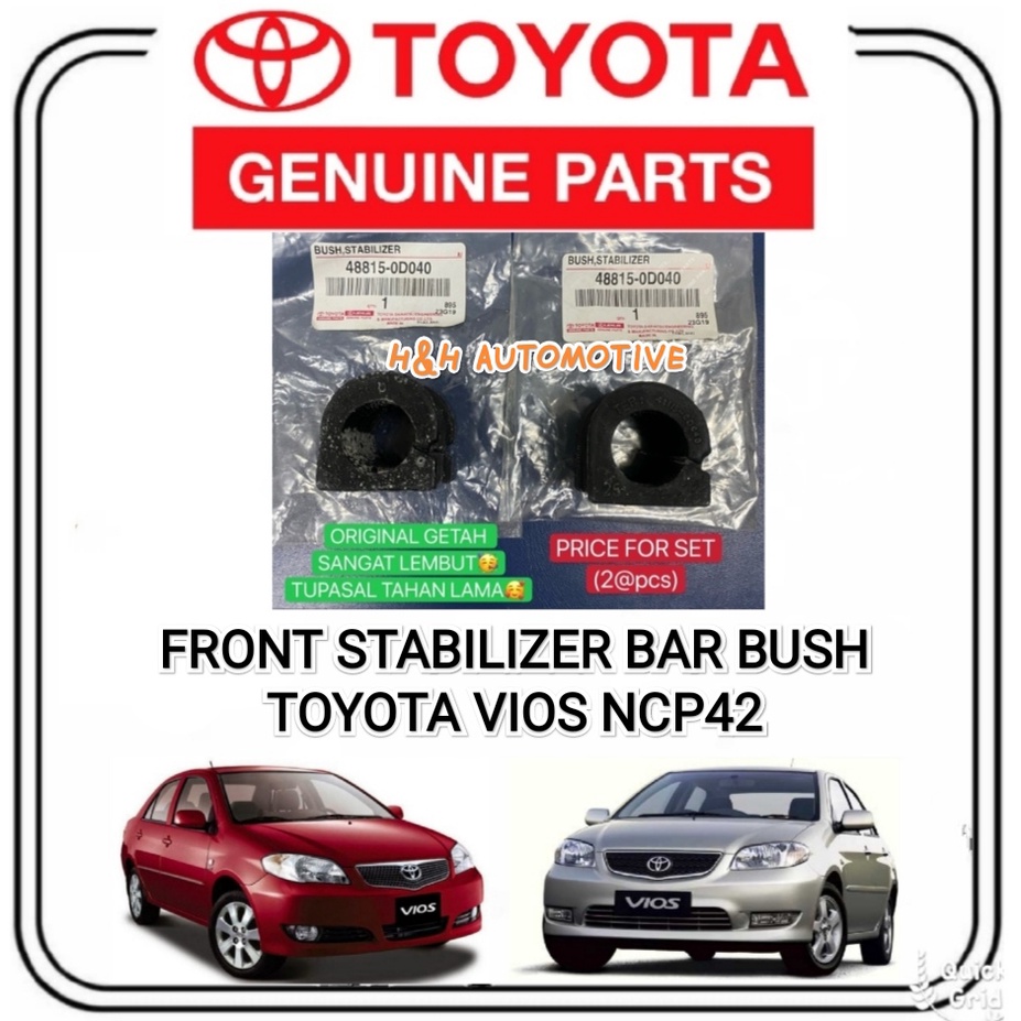 (2pcs)Original Toyota Front Stabilizer Bar Bush - Toyota Vios Ncp42 ...