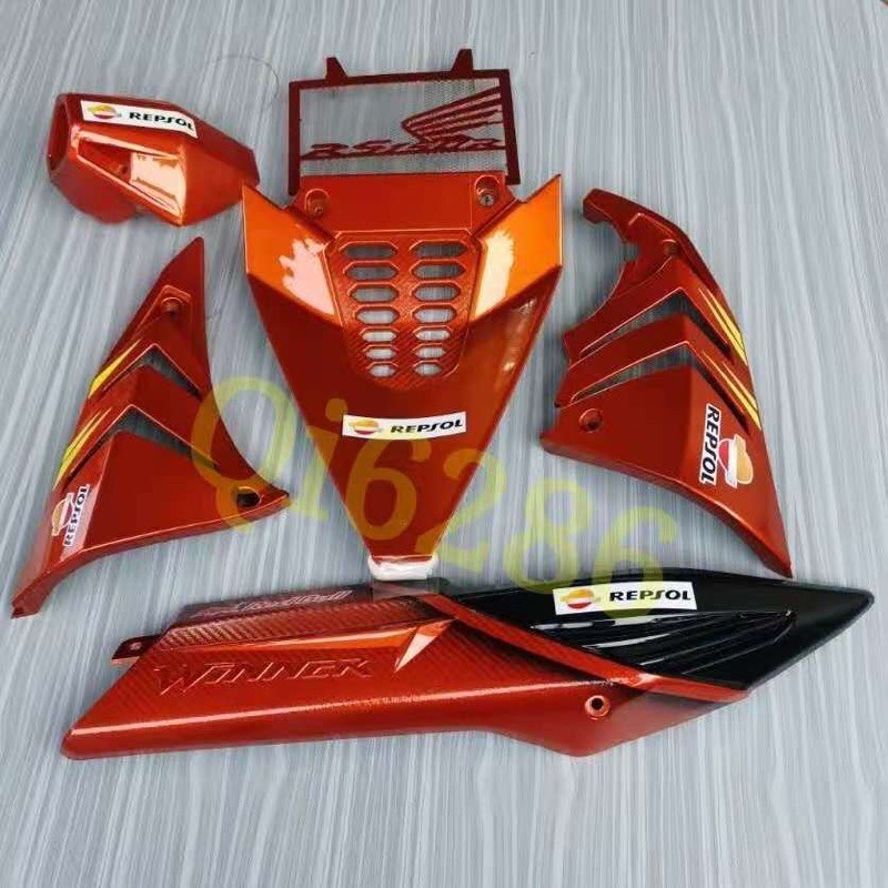 🛵HONDA 🔥RS150 Set Package 4 in 1🔥Exhaust cover OREN +Side engine cover ...
