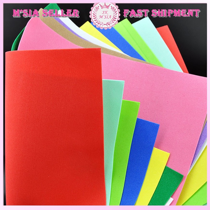 10pcs A4 Eva Foam Paper For Art and Craft Fun Time Activities Shapes ...