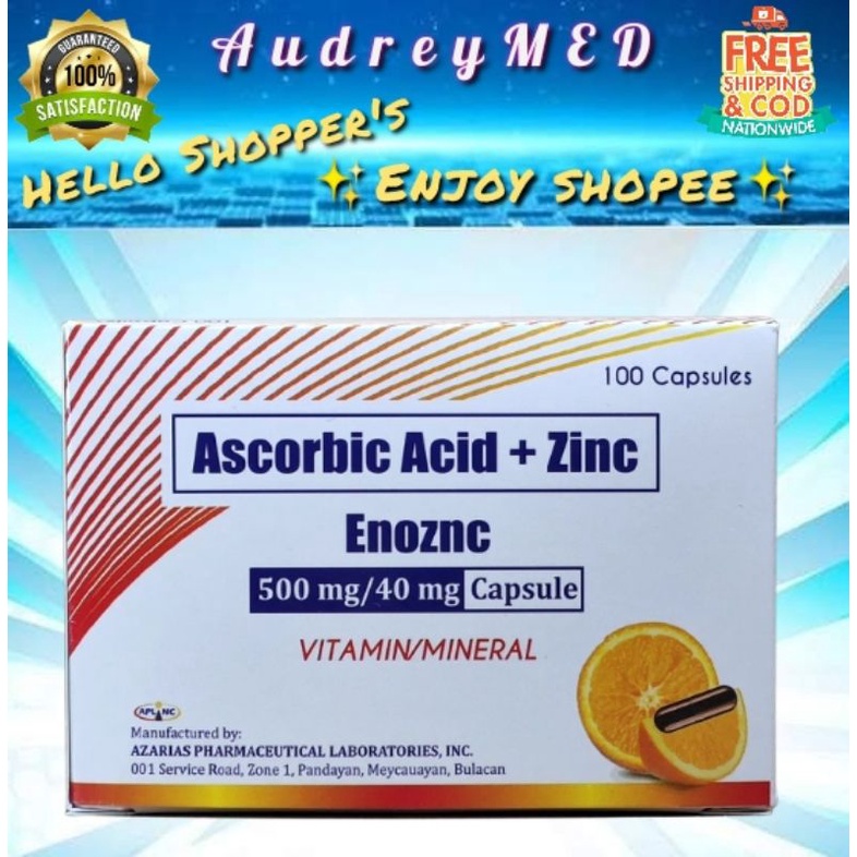 ENOZINC (Enoznc PLUS Ascorbic Acid + Zinc) 100 Capsules | Shopee Malaysia