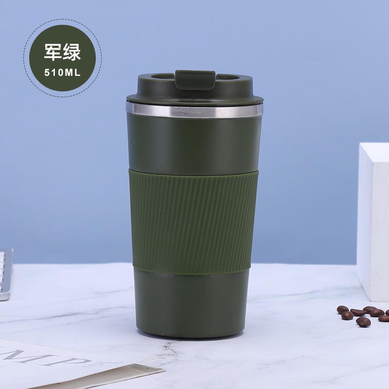 380ml 500ml Portable Coffee Travel Mug Coffee Tumbler SUS304 Stainless Steel Water Drinking ...