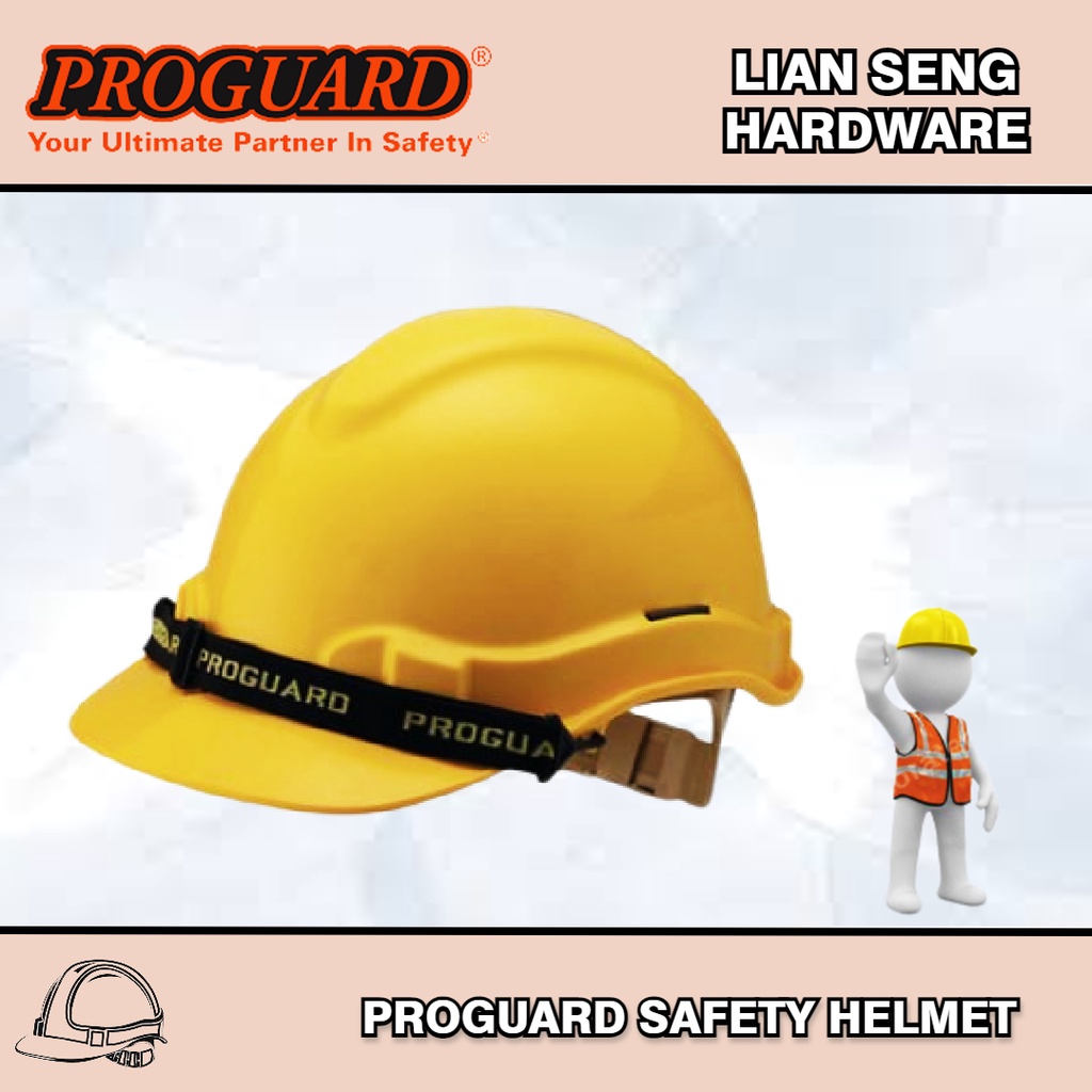 PROGUARD SAFETY HELMET ( Yellow / White / Blue ) | Shopee Malaysia