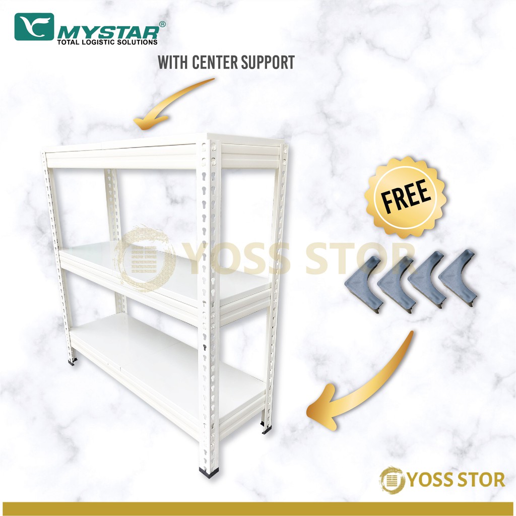 YOSS Mystar H900mm 3 Level Fiberboard Metal Boltless Rack Home Storage ...