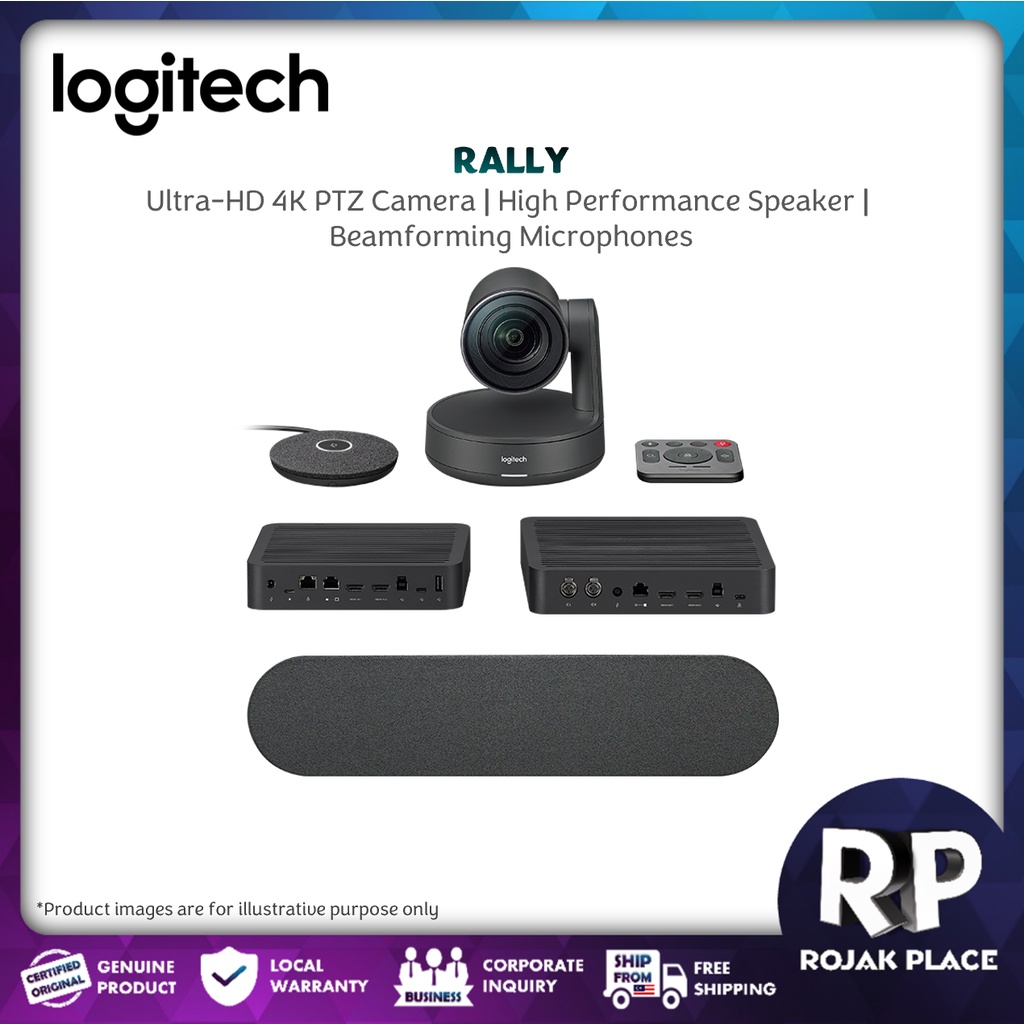 Logitech RALLY Premium Ultra-HD Conference System with Automatic Camera ...