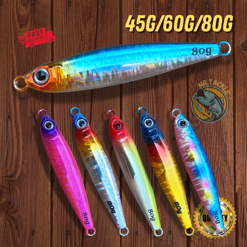 【MR.T】Umpan Jigging Pancing 45g/60g/80g | Slow Jig Gewang Jig Lure ...