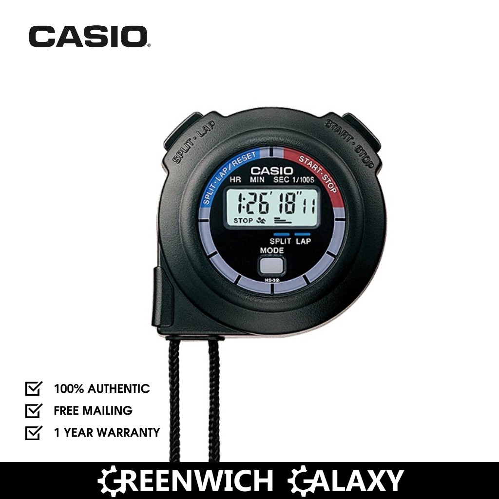 Casio Black Stopwatch (HS-3V-1B) | Shopee Malaysia
