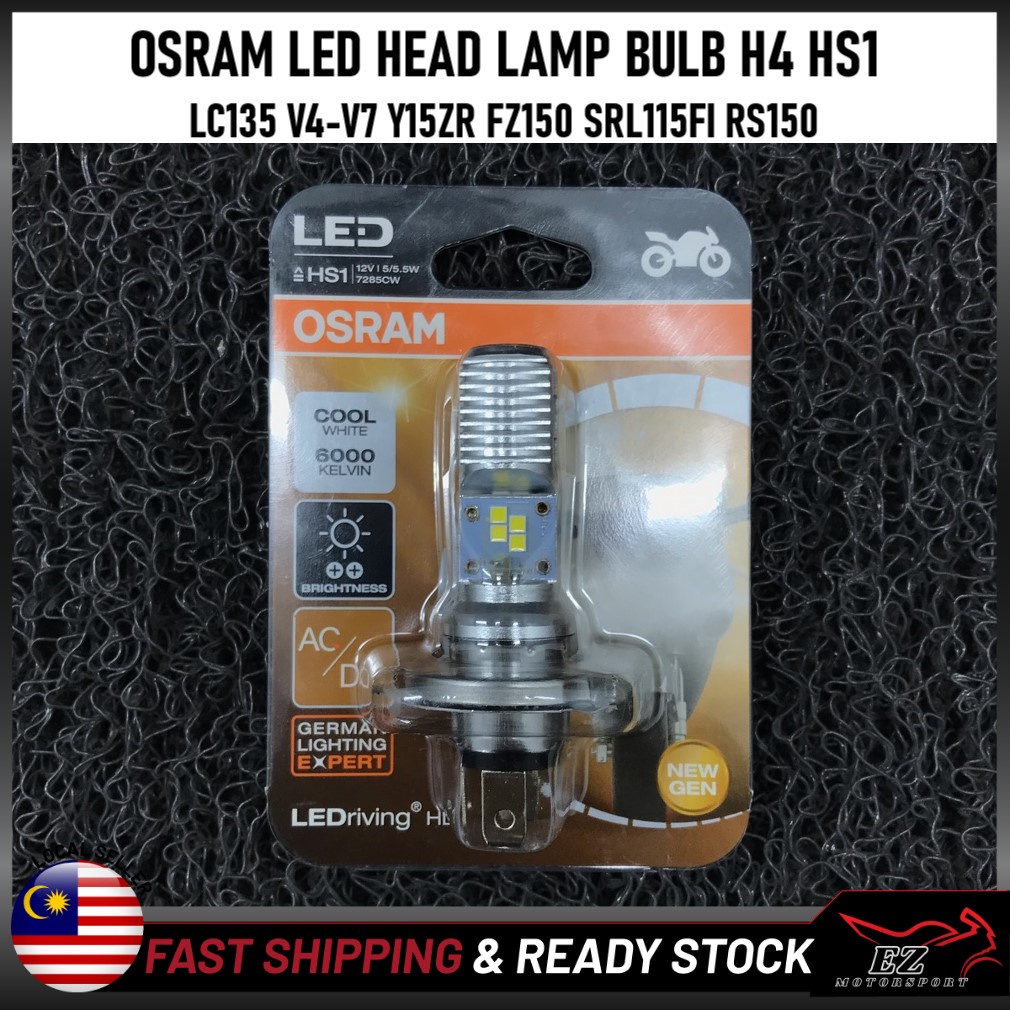 100% Original OSRAM Led Head Lamp Bulb Mentol Lampu Depan 12V 5/6W HS1 / H4 RS150R Y15 Y15ZR ...
