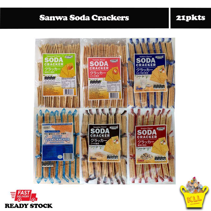 Sanwa Soda Crackers (Original,Saltine,Grain,Sesame,Tomato & Seaweed ...