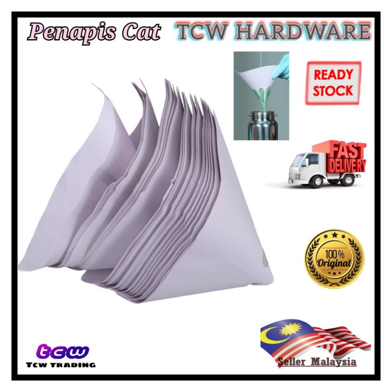 CONE CUP PAINT PAPER FILTER/ KERTAS PENAPIS CAT (PAINT FILTER) | Shopee ...