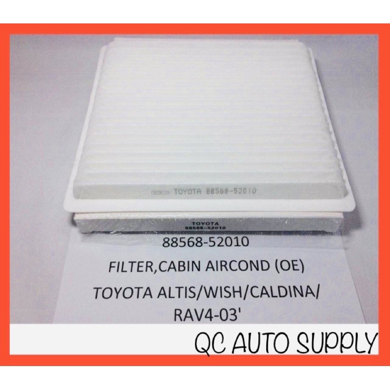 88568-52010 CABIN AIRCORD FILTER FOR USE ON: TOYOTA ALTIS 2006, WISH ...