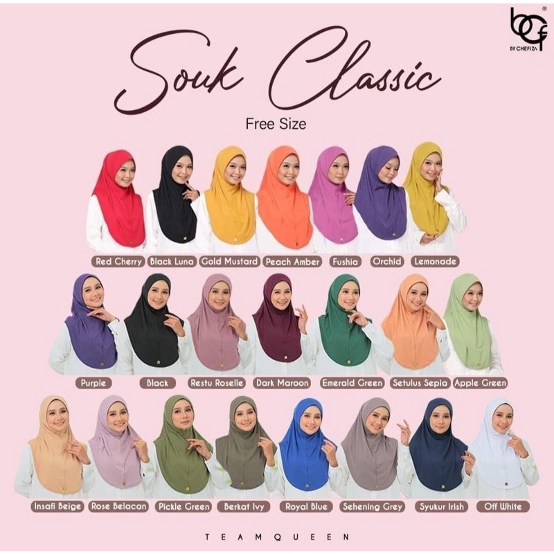 TUDUNG SOUK BY BCF [free gifs] 🔥 FREE SAIZ 🔥 | Shopee Malaysia