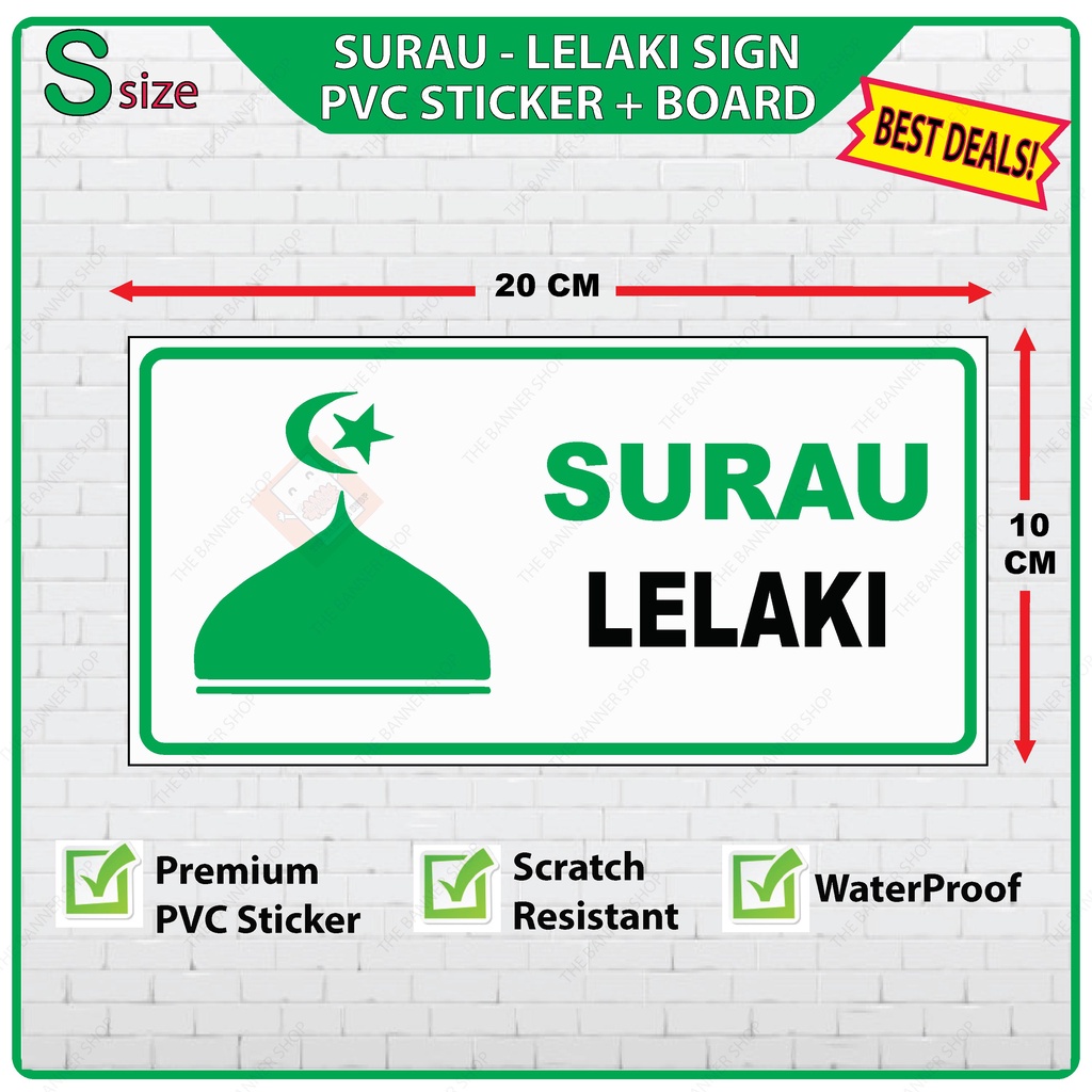 Kiblat Sign, Surau Signage PVC Sticker | Shopee Malaysia
